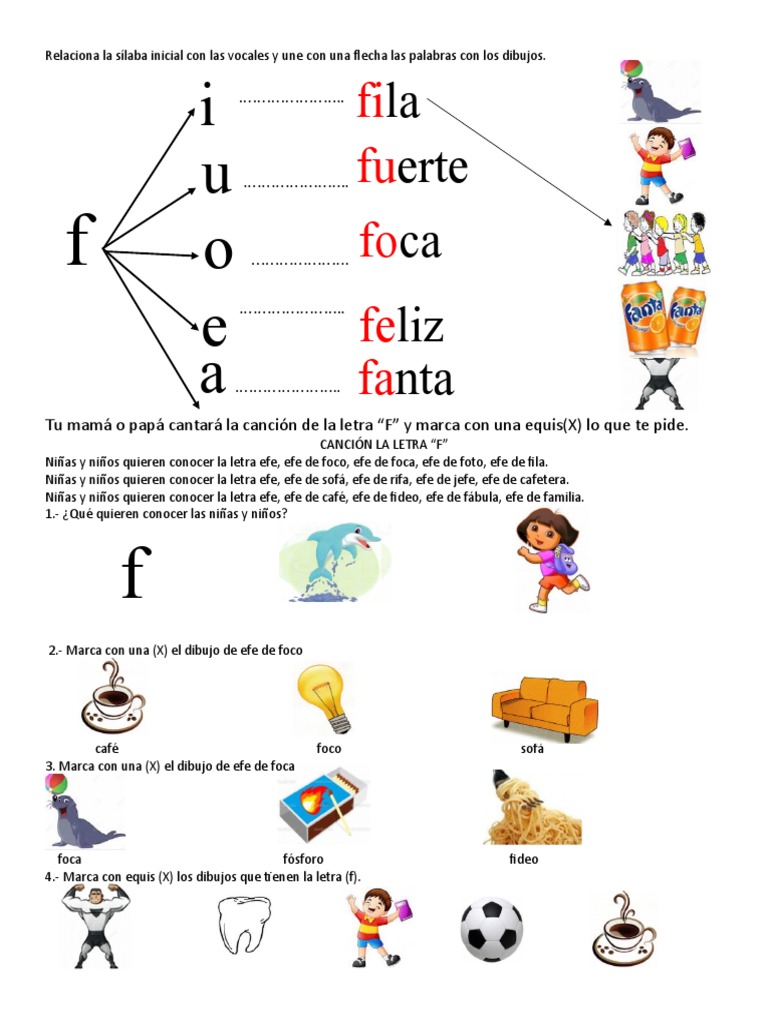Tarea de La Letra F Dia 23 de Junio | PDF | Deportes | Ocio