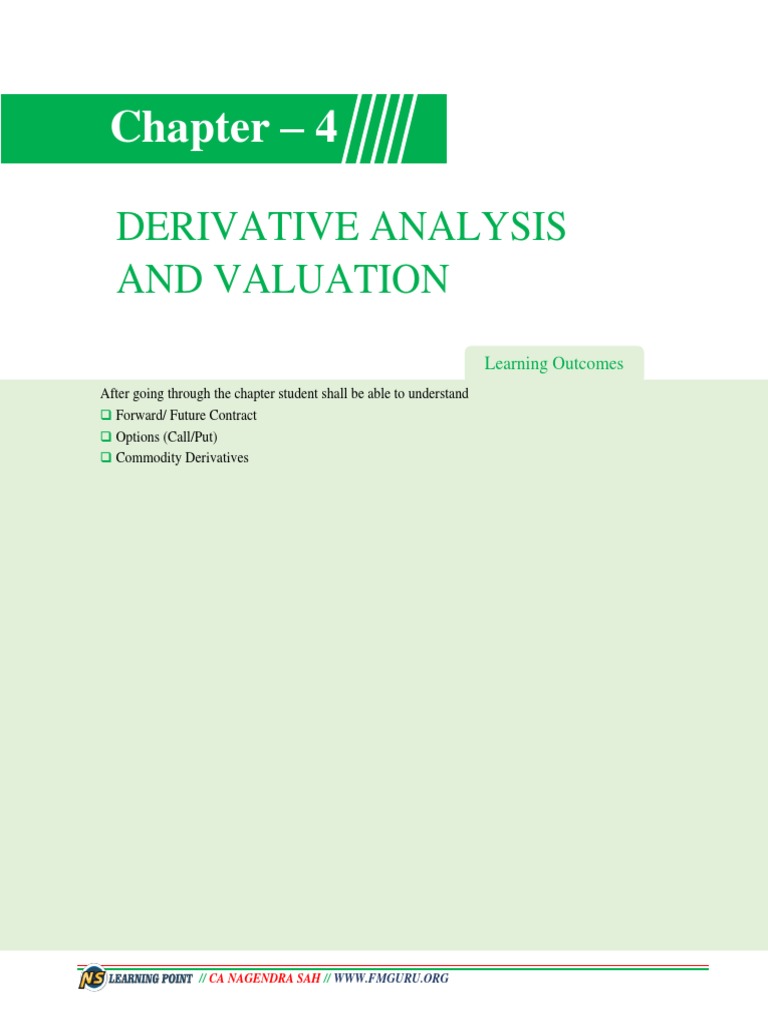 Derivative Analysis and Valuation Techniques | PDF | Option (Finance ...