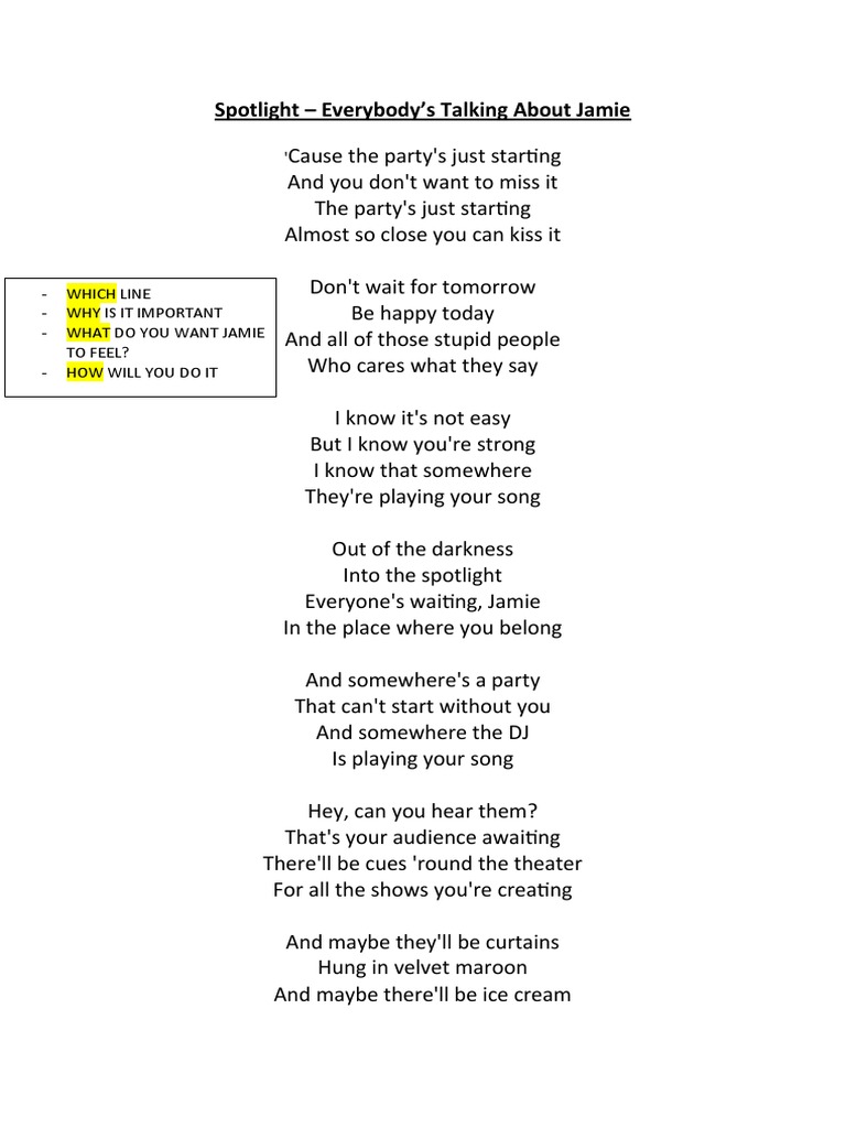 Spotlight Lyrics | PDF