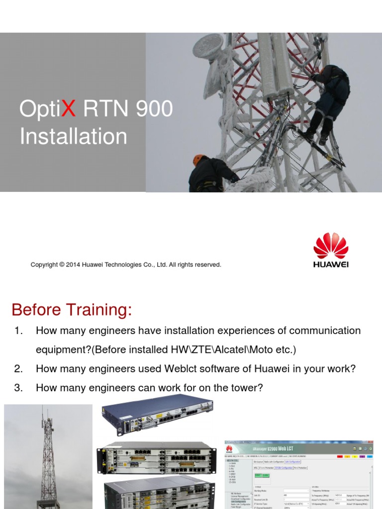 OptiX RTN 900 Installation | PDF | Cable Television | Antenna (Radio)