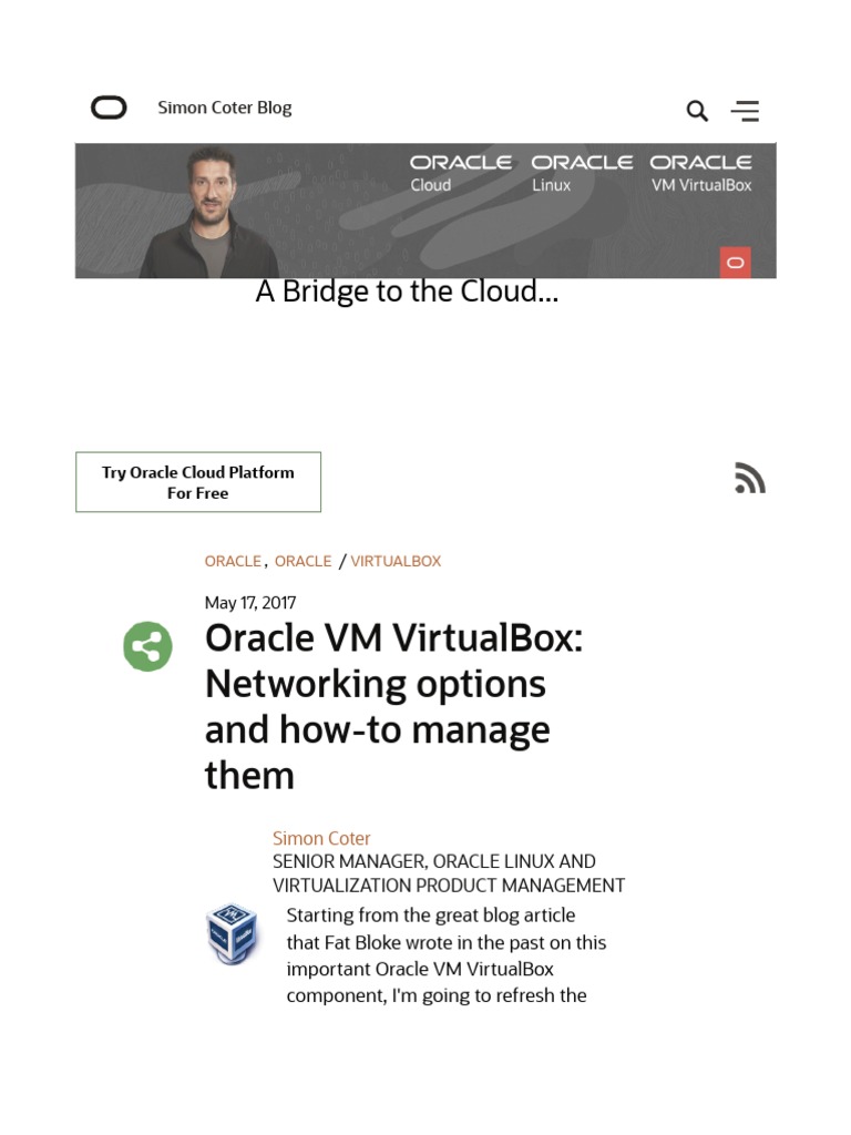Oracle VM Virtualbox: Networking Options and How-To Manage Them | PDF ...