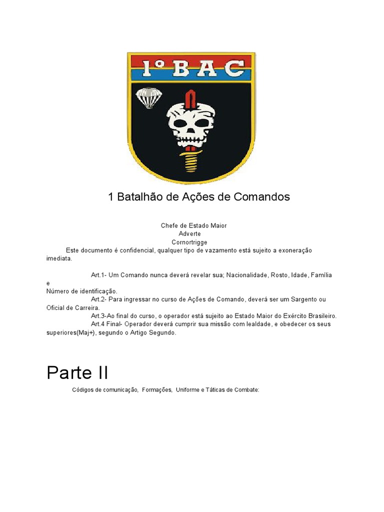 1 Batalhão de Ações de Comandos | PDF