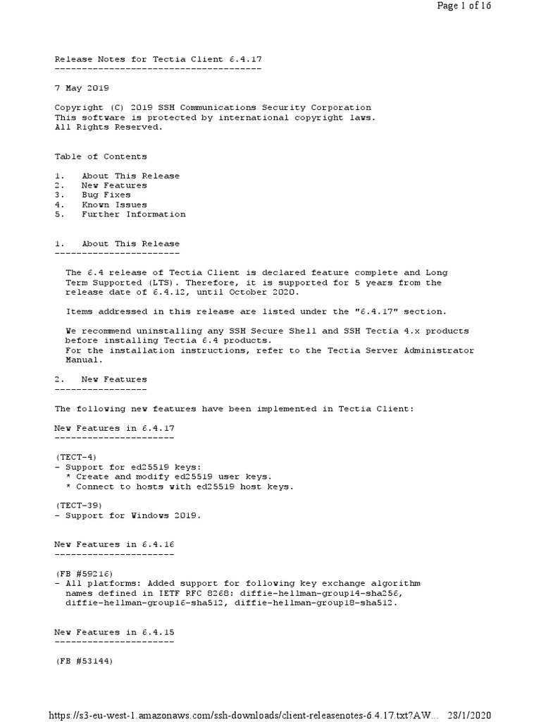 Client Release PDF | PDF | Secure Shell | Command Line Interface
