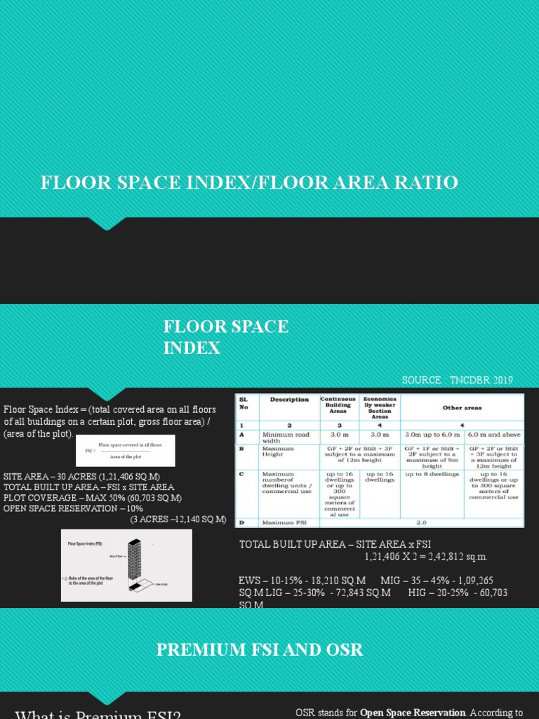 Floor Space Index/Floor Area Ratio | PDF