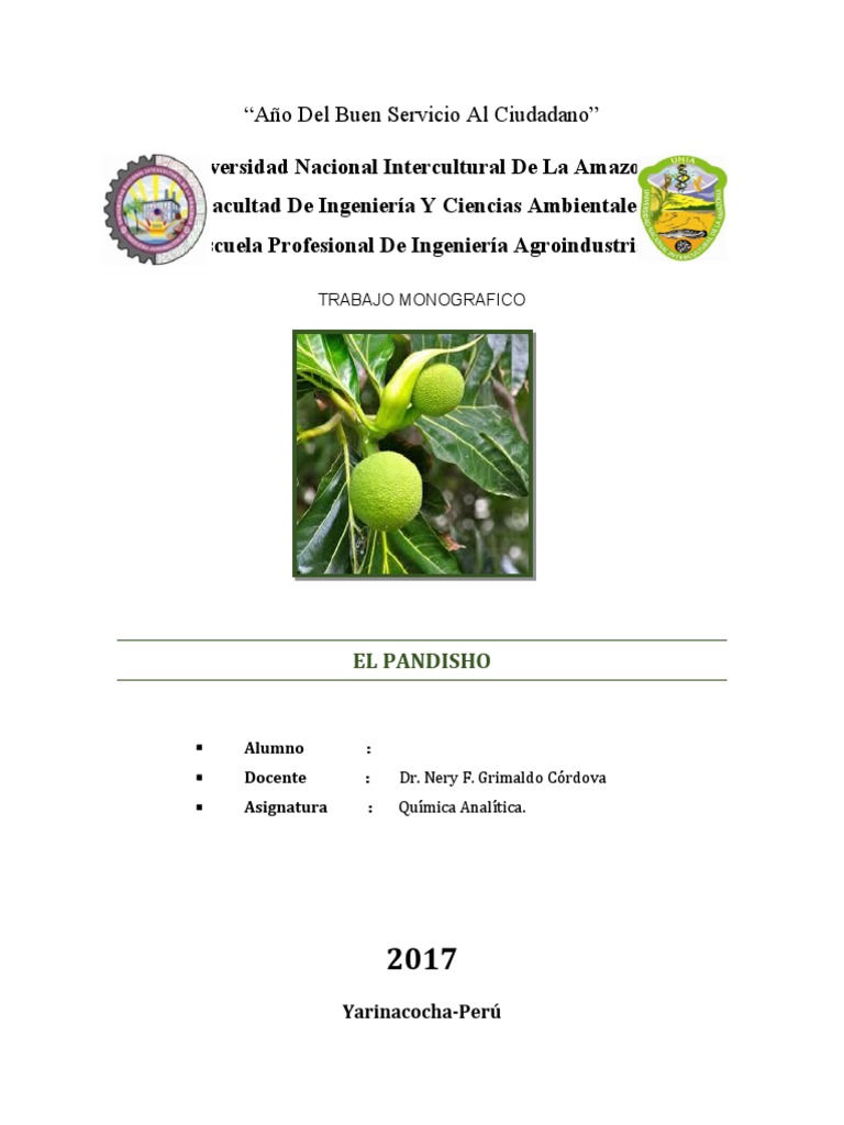 Monografia Pandisho | PDF | Arboles | Siembra