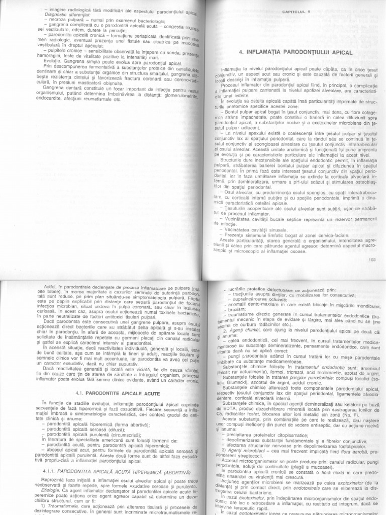 Parodontite Apicale Acute Si Cronice PDF | PDF