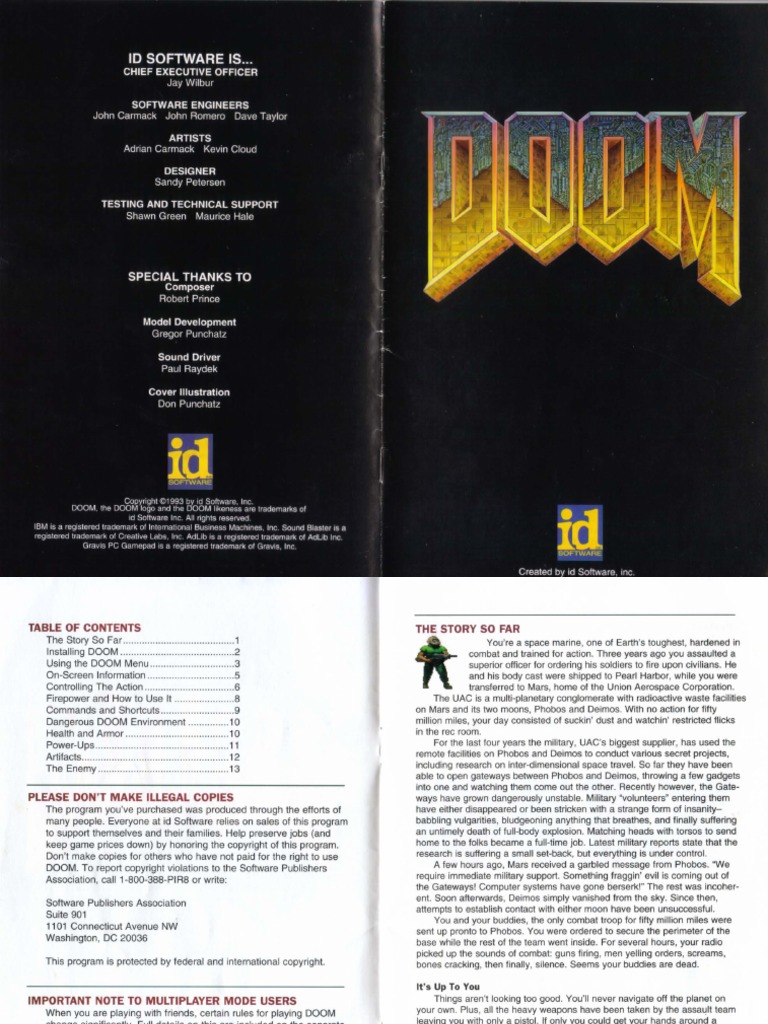 Doom Manual 1993 | PDF