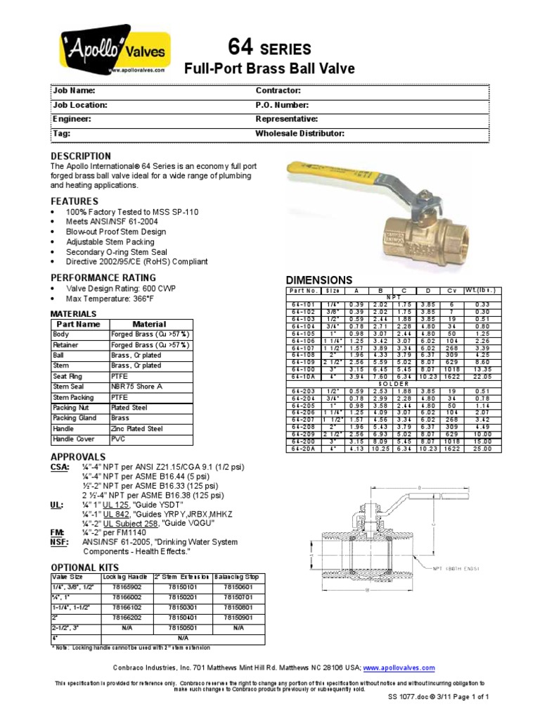 Apollo 64 Series | PDF | Mechanical Engineering | Building Engineering