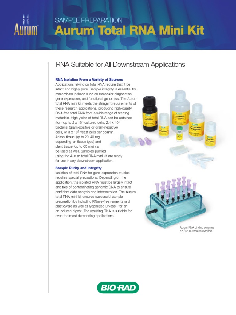 Aurum Total RNA Mini Kit - Bulletin - 2920 PDF | PDF | Gene Expression ...