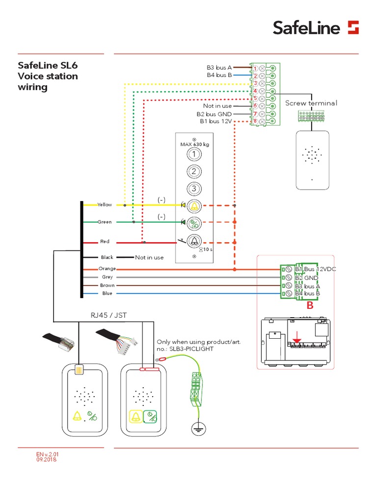 Safeline Sl6 Voice Station Wiring: Screw Terminal | PDF