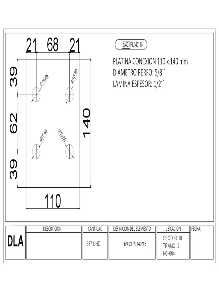 Laminas - DWG DLA-140X110 PDF | PDF
