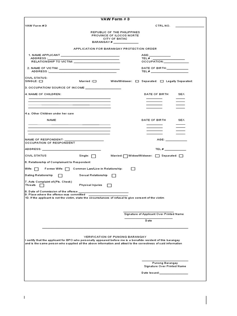 VAWC Forms | PDF | Violence | Injustice