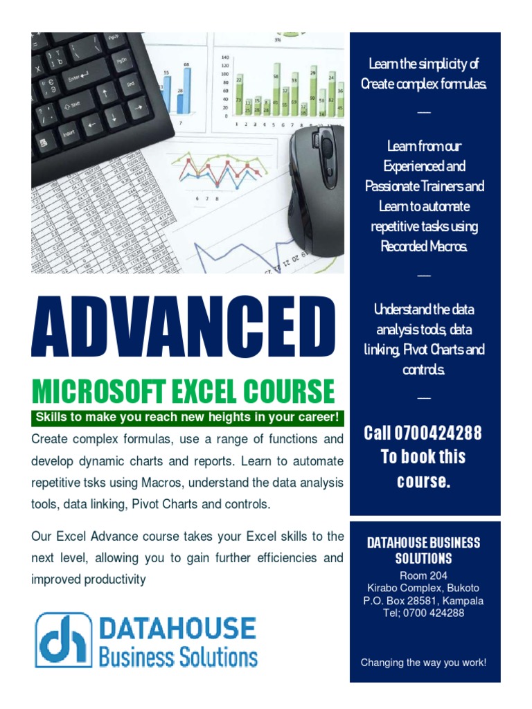 Advanced Excel Brochure PDF | PDF | Microsoft Excel | Communication