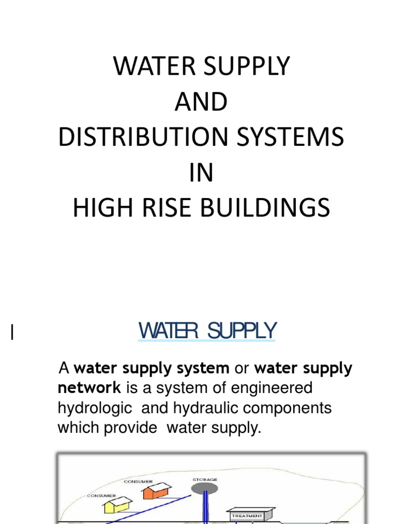 Water Supply Systems for High-Rise Buildings | PDF | Water Supply | Pump