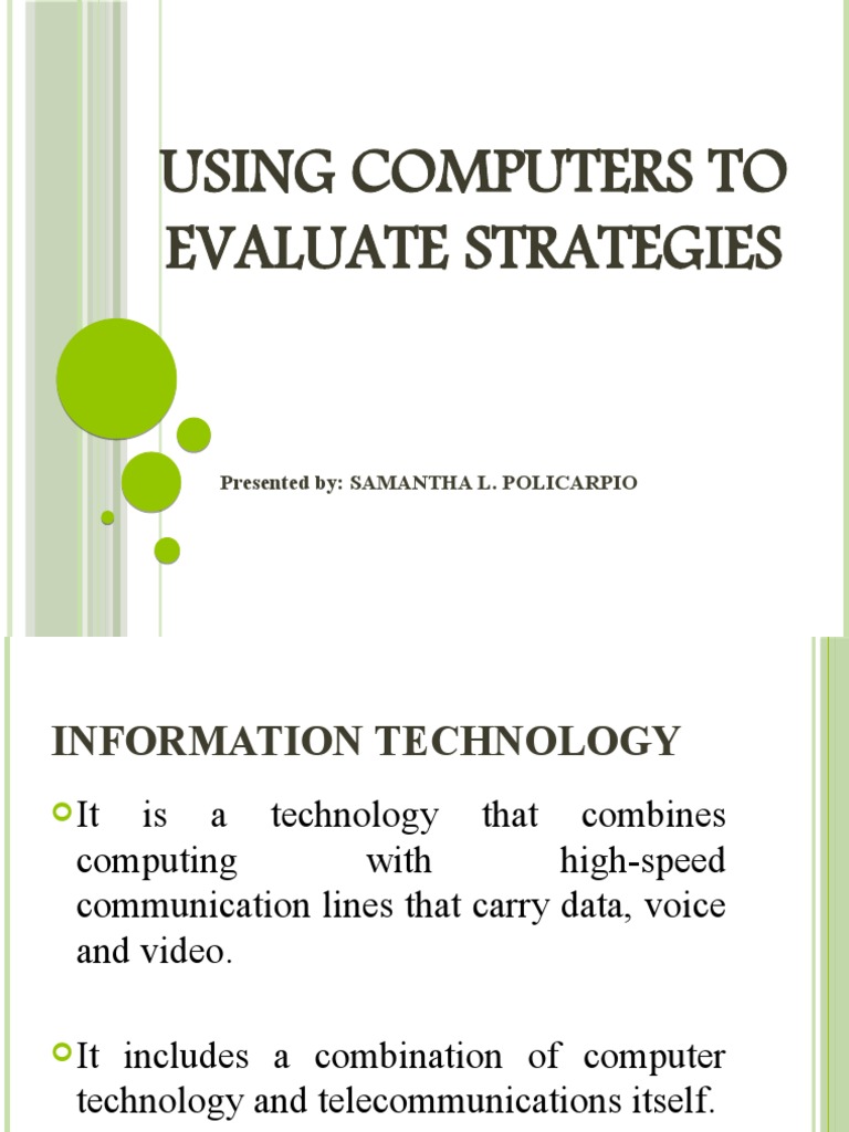Evaluating It Strategies For Organizations Pdf Strategic Management
