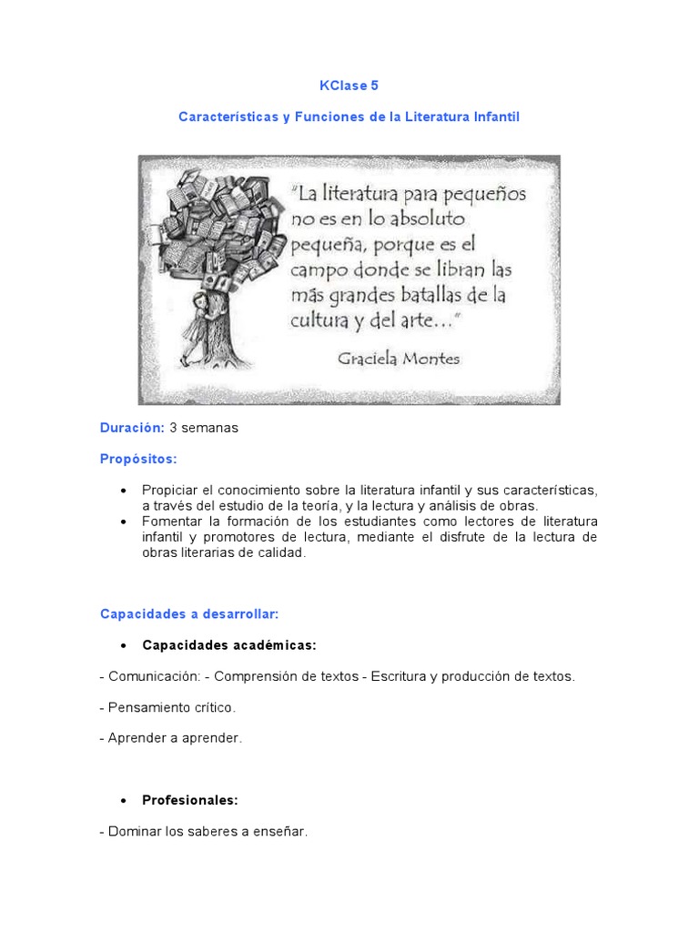 Clase 5 - Lengua y Literatura | PDF | Literatura infantil | Autor