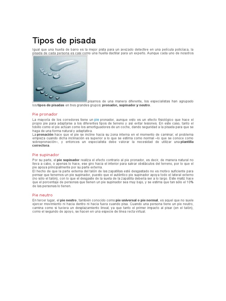 Tipos de Pisada | PDF | Pie | Corriendo