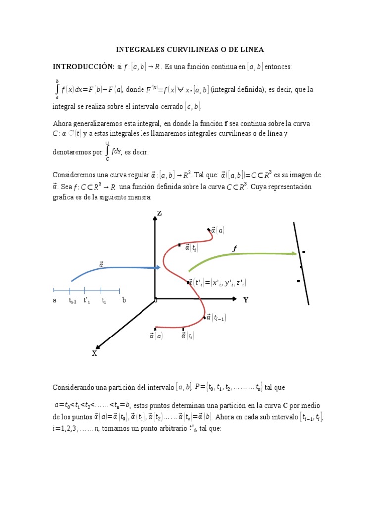 Integrales Curvilineas o de Linea | PDF | Integral | Curva
