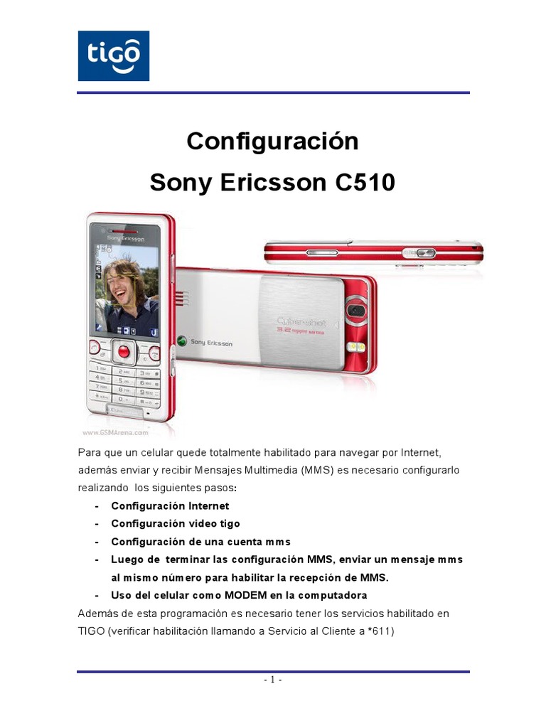Sony Ericsson C510 | PDF | Servicio de Mensajes Multimedia | Servidor proxy