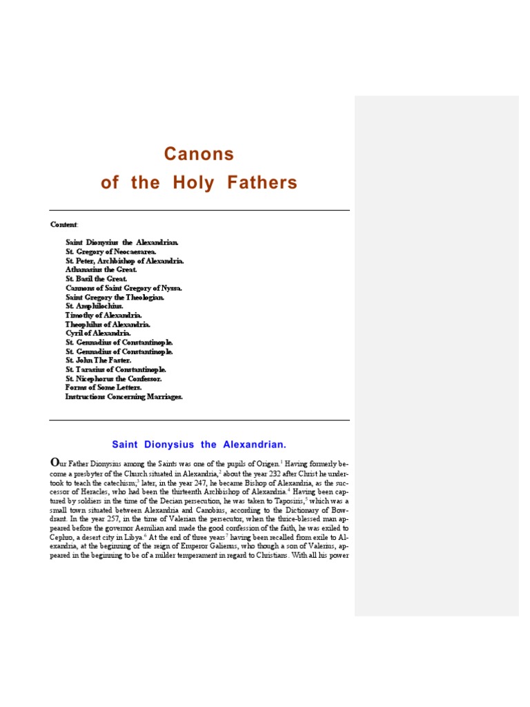Early Church Canonical Writings | PDF | God The Father | Trinity