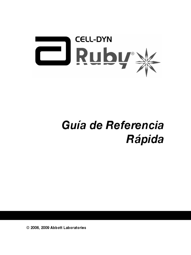 Guia Rapida Cell Dyn Ruby | PDF | Calibración | Muestreo (Estadísticas)