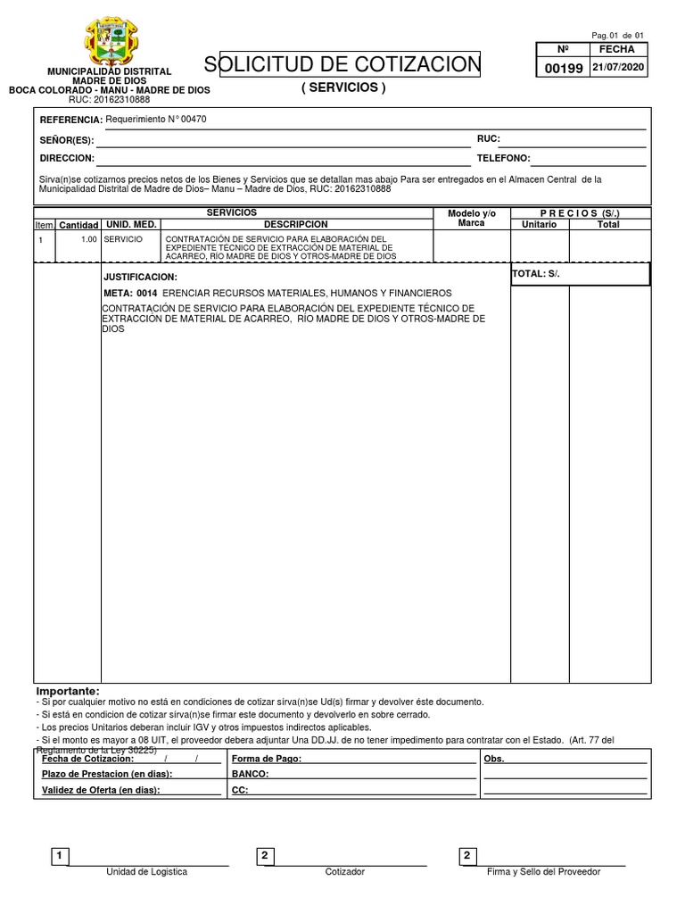 Solicitud de Cotizacion 199 | PDF | Economias | Business