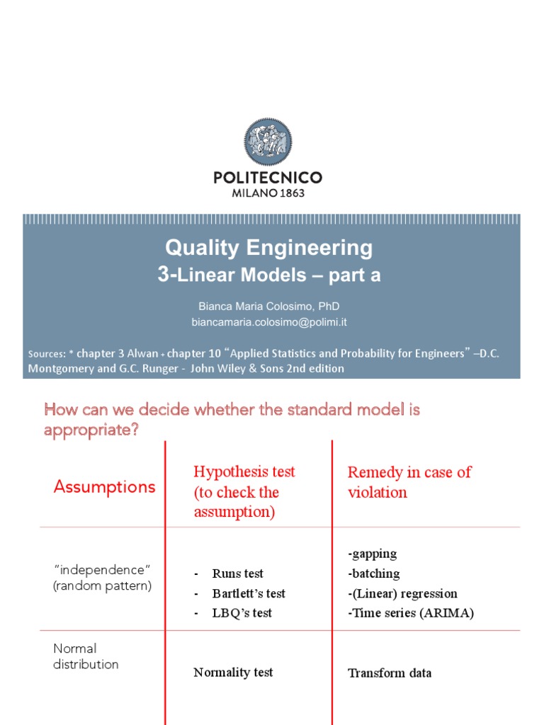 03 - Linear Models - Part A | PDF | Mean Squared Error | Errors And Residuals