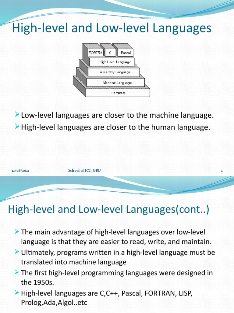 High-Level vs Low-Level Languages | PDF | Software | Assembly Language