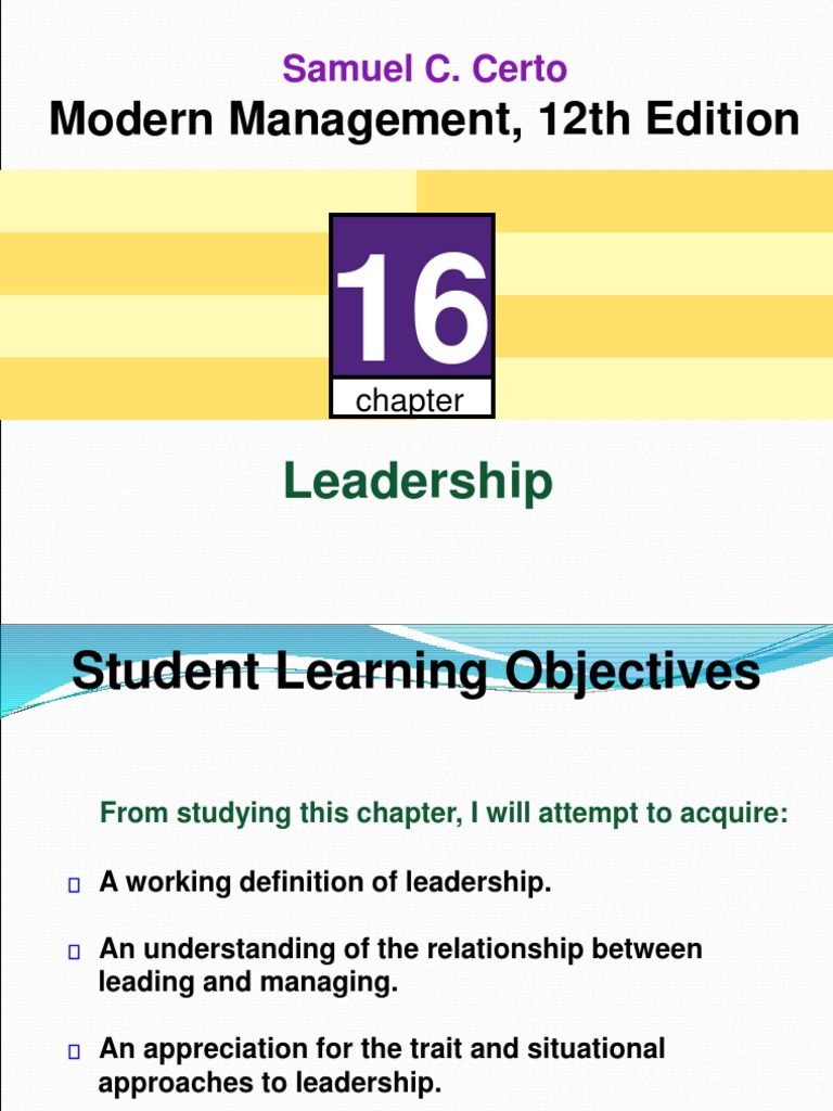 Modern Management, 12th Edition: Samuel C. Certo | PDF ...