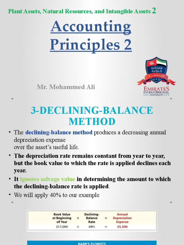Accounting Principles 2: Plant Assets, Natural Resources, and ...
