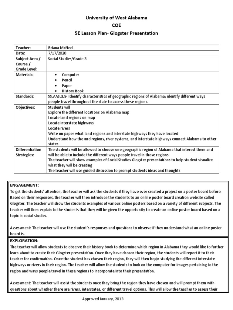 5e Lesson Plan Individual PDF Lesson Plan Teachers