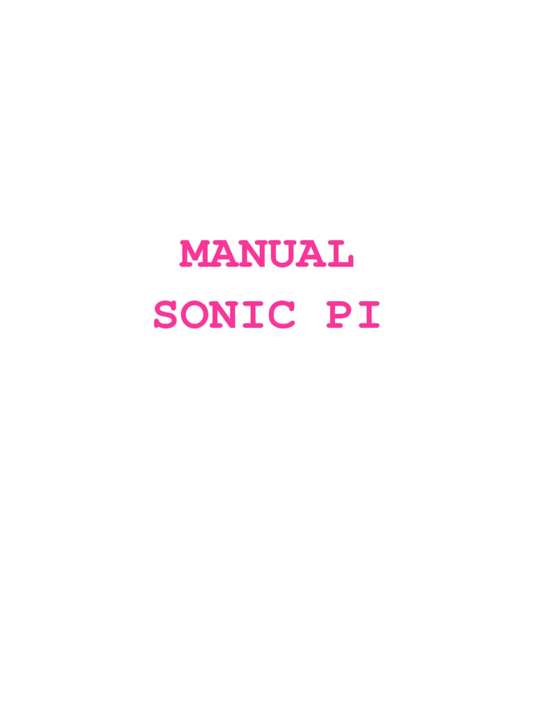 Man Sonic Pi PDF | PDF | Synthesizer | Sound