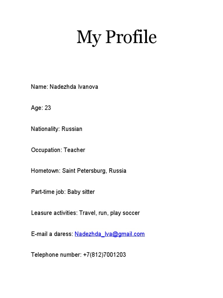 Nadezhda Ivanova: Teacher & Traveler | PDF