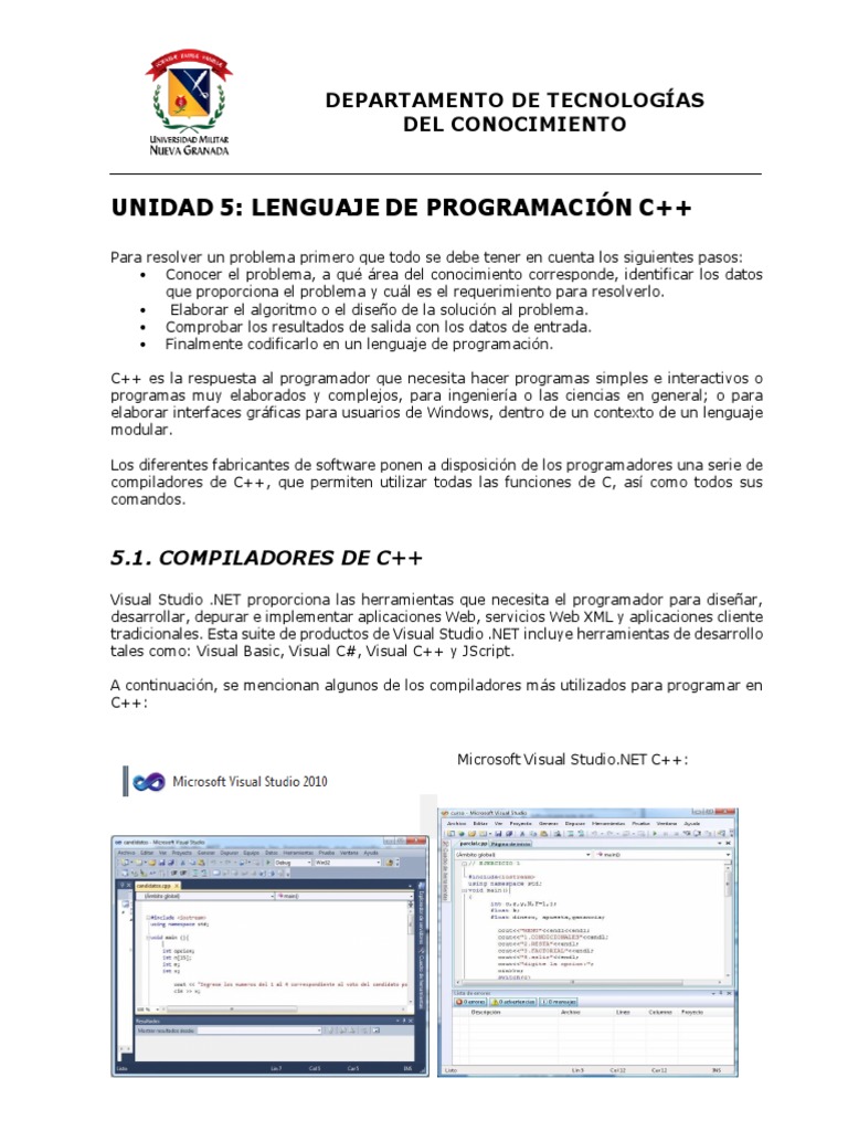 Unidad 05 Introduccion A C++ | PDF | C ++ | Compilador