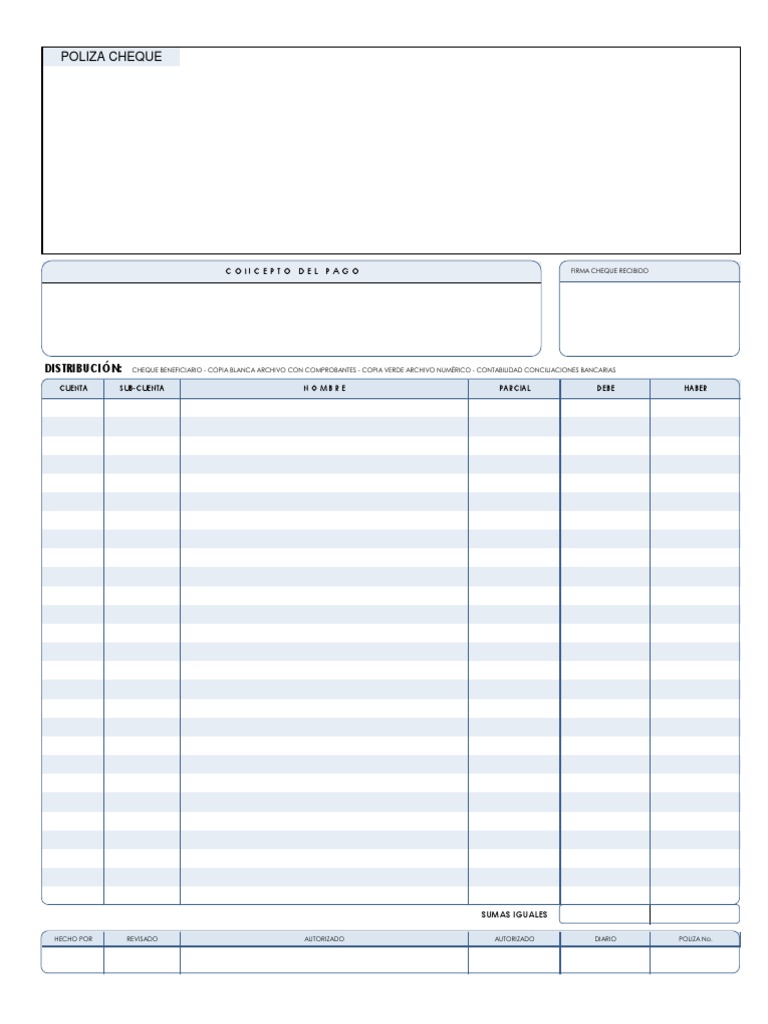 Formato Poliza Cheque 1 PDF | PDF