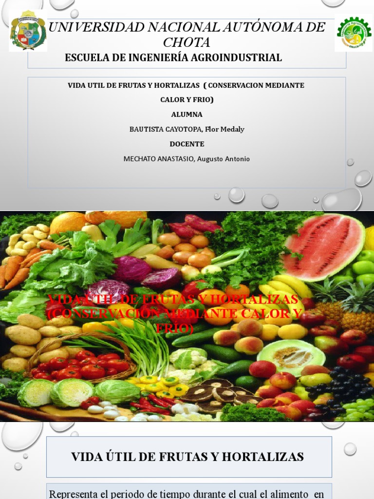 Certificado Vida Util Frutas