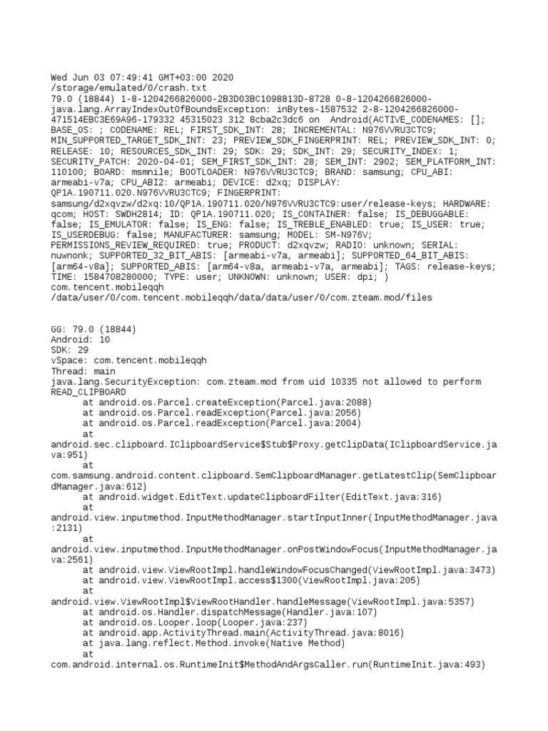 Crash Pdf Java Programming Language Android Operating System