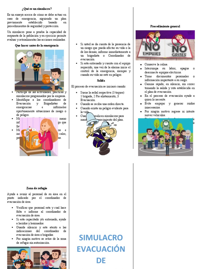 Simulacro de Evacuación Escolar | PDF | Simulación | Desastres y Accidentes