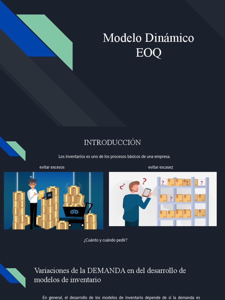 Modelos dinámicos de inventario con demanda variable: Análisis del ...