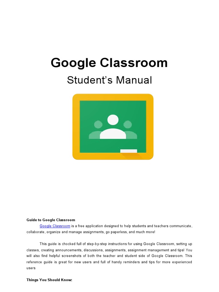Google Classroom Guide For Student | PDF | Internet Search Engines ...