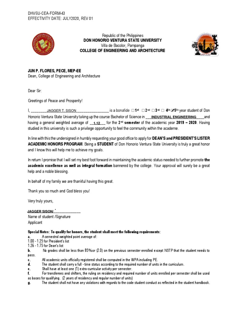CEA Form 043 PLDL Application Form | PDF | Learning | Academia