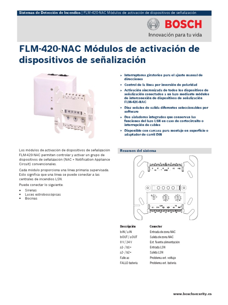 Modulo NAC FLM420NACSignal - DataSheet - esES - T2831328267 | PDF ...