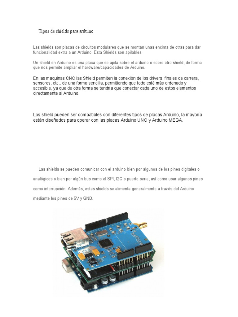 Tipos de Shields para Arduino | PDF | Arduino | Relé