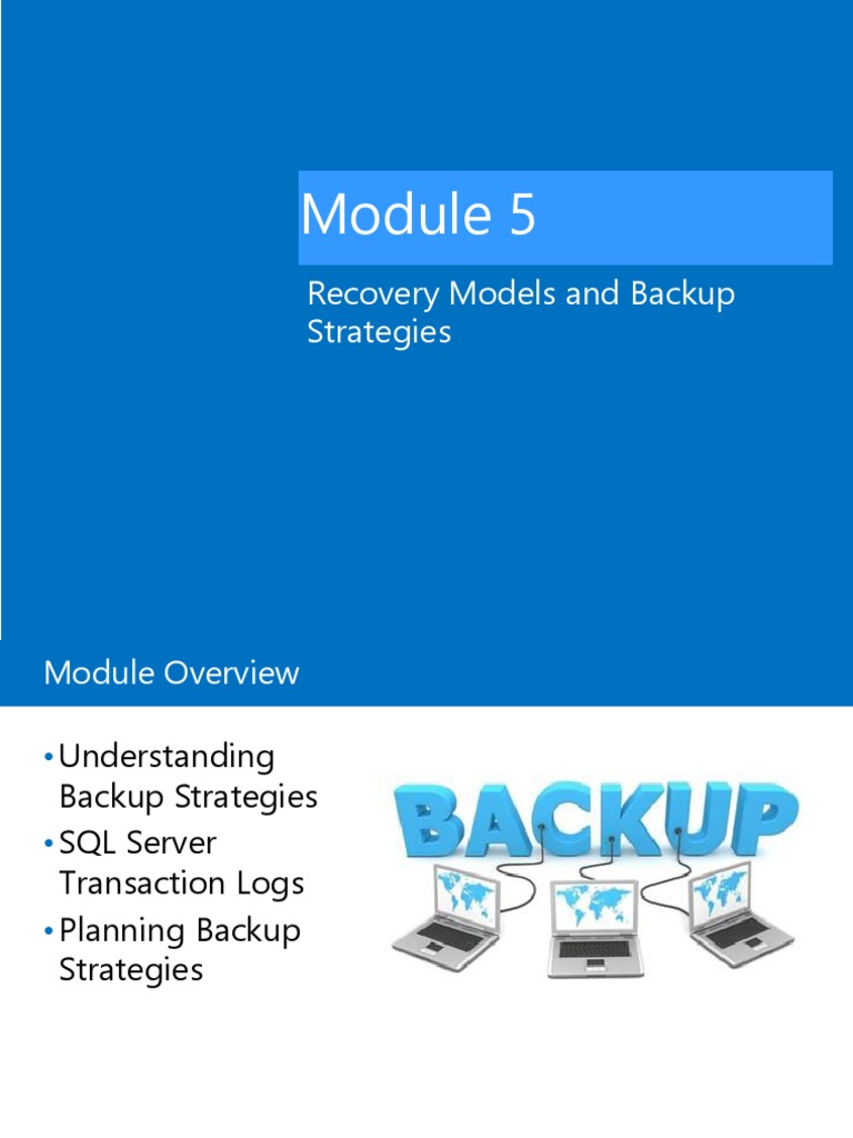 Recovery Models And Backup Strategies Pdf Backup Database Transaction