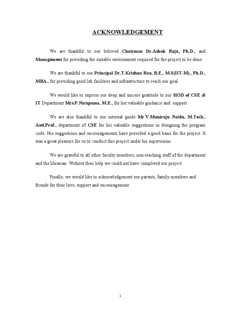 ACKNOWLEDGEMENT | PDF | Java Virtual Machine | World Wide Web