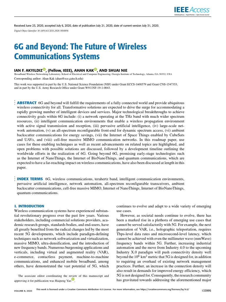 6G Wireless Future: Key Innovations | PDF | Terahertz Radiation ...