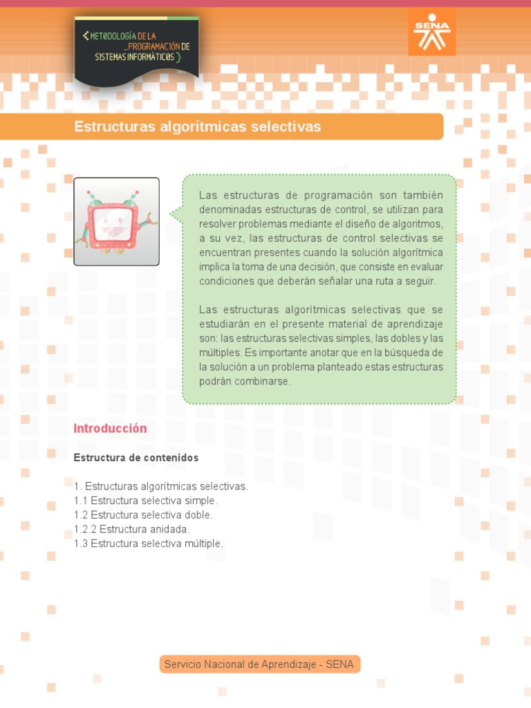 Estructuras Algoritmos Selectivas | PDF | Algoritmos | Ingeniería de ...