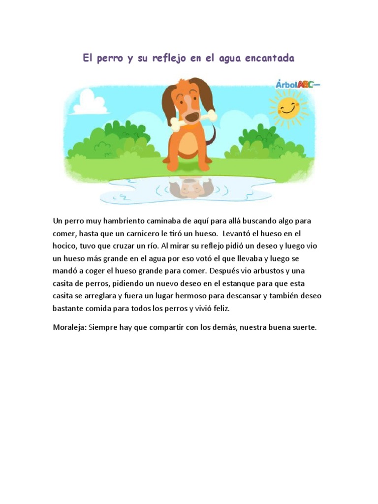 FABULA El Perro y Su Reflejo | PDF