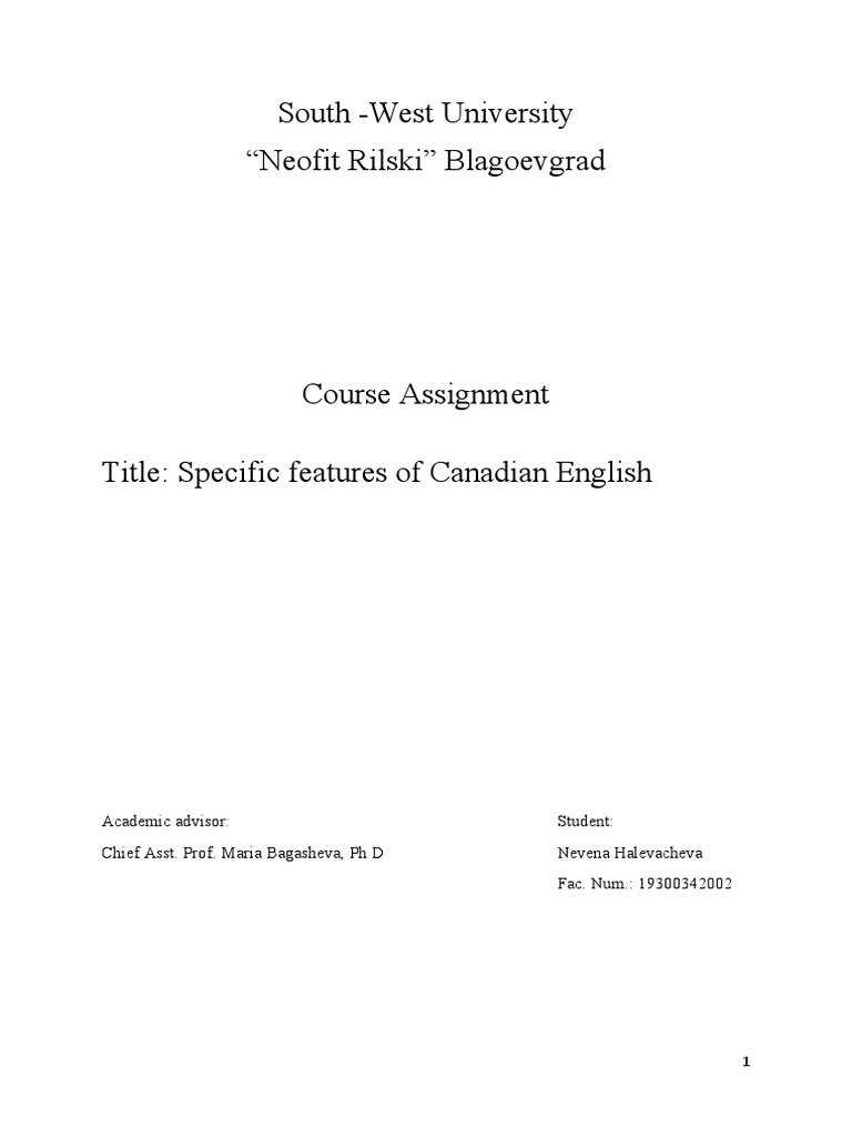 Features of Canadian English Explained | PDF | English Language | Syllable