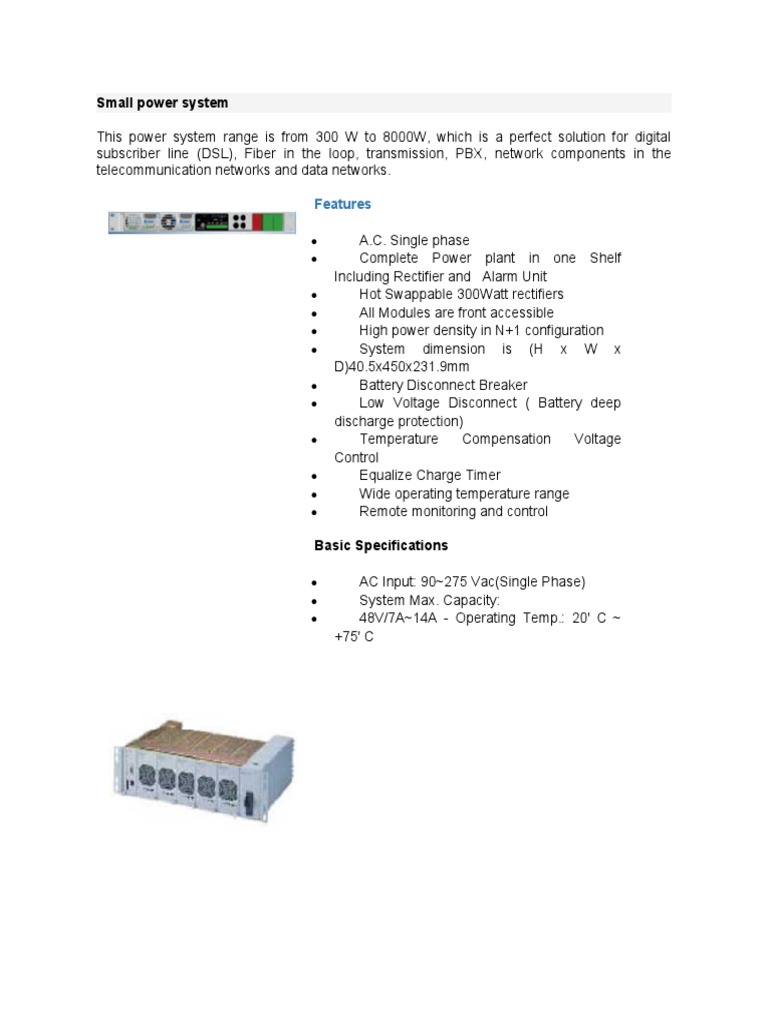 Small Power System | PDF | Electric Power System | Rectifier